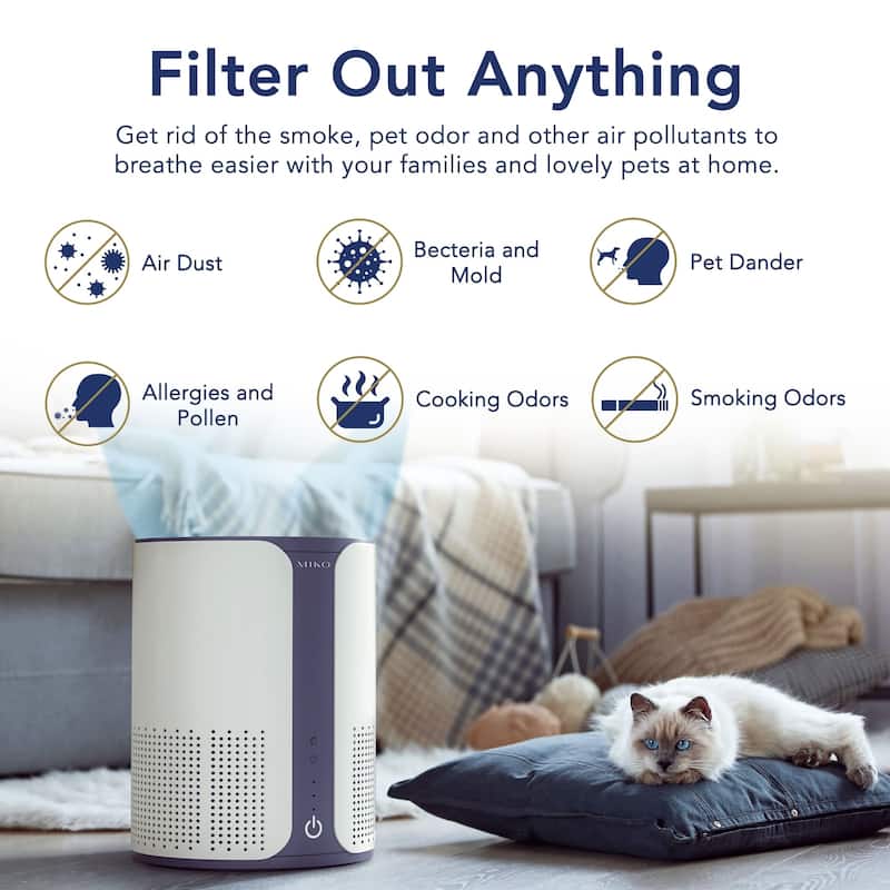 Miko True HEPA Air Purifier For Home with Essential Oil Diffuser - On ...