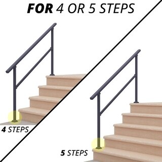 Handrails for Outdoor Steps Fit 1-5 Steps(Set of 2) - Bed Bath & Beyond ...