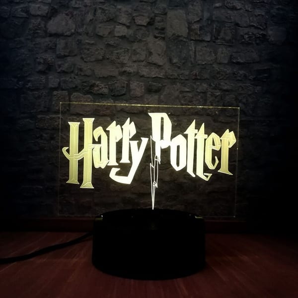 Smart Touch 3D Illusion 7-Color LED Light - Harry Potter Logo - Bed ...