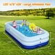 Inflatable Swimming Pool for Kids and Adults, Full-Sized Family Kiddie ...