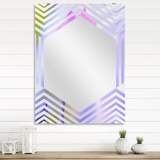 Designart 'Large Single Lotus Flower' Floral Printed Wall Mirror - Bed ...