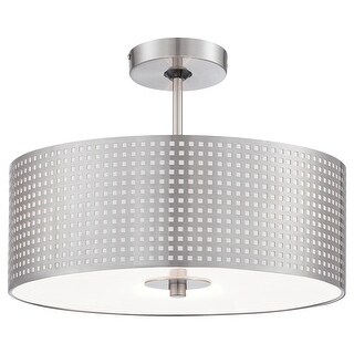 Kovacs 3 Light 16" Wide Semi-Flush Ceiling Fixture from the Grid - Bed ...
