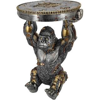 Steampunk Gorilla Side Table with Mechanical Artistry and Resin ...