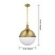 12-inch gold pendant light Glass entryway light fixture Kitchen island ...
