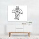 Silverback Gorilla Thumping Chest Cartoon Digital Art Print/Poster ...