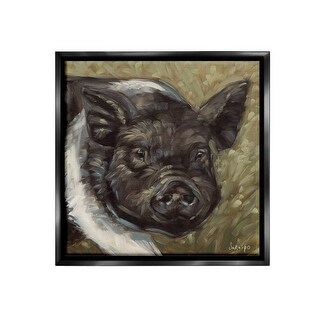 Stupell Country Pig Painting Framed Floater Canvas Wall Art Design By ...