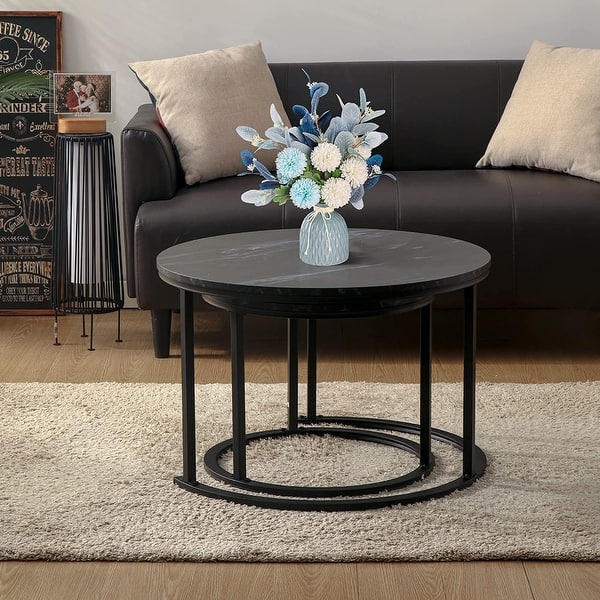 stacking coffee table black