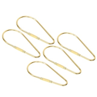 Brass Key Ring, 5pcs Screw Lock Clip Key Rings Tear Drop Shape Clips ...