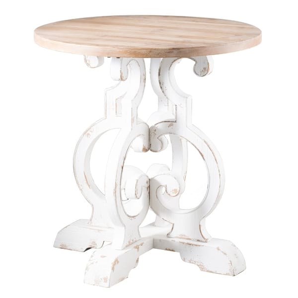 36 Inch Round Table, Classic, Sculptural Base, Wood, Modern, White ...