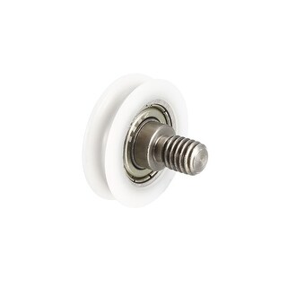 V Groove Threaded Rod Track Guide Bearing Pulley Wheel White 22x6mm ...