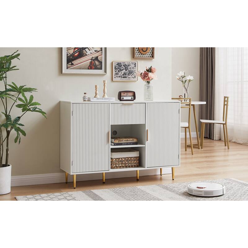 Storage cabinet Wave pattern 2 door With drawers buffets & sideboards for living room - Bed Bath ...