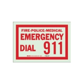 Brady Emergency Sign,7" x 10",Plastic 90948 - 1 Each - Bed Bath ...