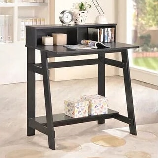 Small Student Desk Study Table Gaming Computer Shelf Storage Brown ...