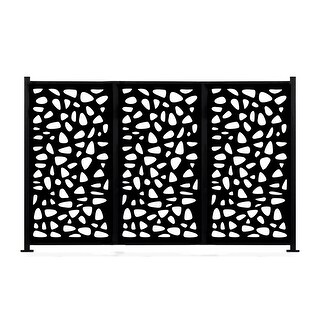 HighlanderHome Freestanding Modular Metal Privacy Screen, 4FtX 6Ft ...