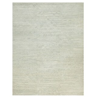 Zurich White, Hand Spun Undyed Pure Wool, Modern Cut and Loop Pile ...