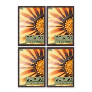 20x30 Picture Frame Set of 4 Rustic Brown Wood Picture Frames for ...