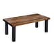 PIPE DECOR Solid Reclaimed Wood Coffee Table with (4) Matte Black Metal ...
