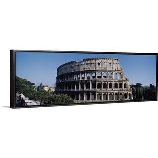 "Facade of the Colosseum, Rome, Italy" Black Float Frame Canvas Art ...