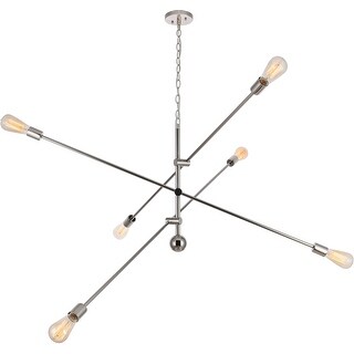Elegant Lighting Axel 6 Light 55" Wide Sputnik Chandelier - Bed Bath ...