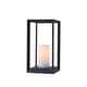 H14 Inch Modern Minimalist Open Frame Solar Lantern with LED Candle ...