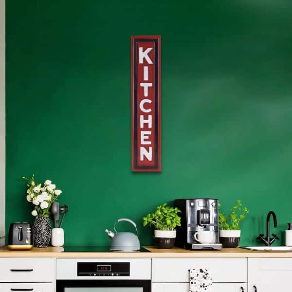 Red Metal Kitchen Wall Sign - On Sale - Bed Bath & Beyond - 36272386