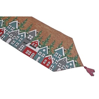 Tapestry Table Runner (Winter Village) (36") - Set of 2 - Bed Bath ...