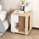 Gymax Cat Bed Side Table w/Head-shaped Entry & Metal Legs Modern End ...