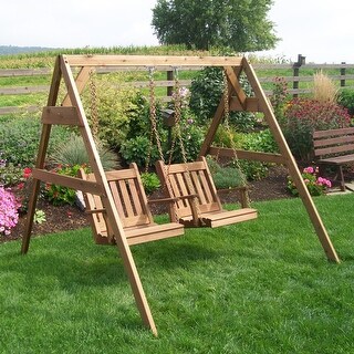 Cedar 5' 2x4 A-Frame Swing Stand for 2 Chair Swings - Bed Bath & Beyond ...