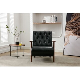 Accent Arm Chair Solid Wood Arm Soft Cushion Living Room Home Reading ...