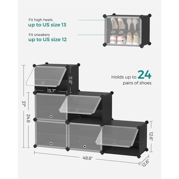 Interlocking Shoe Rack, Plastic Shoe Storage Cabinet, Modular Storage ...