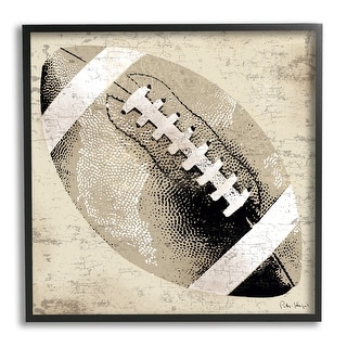 Stupell Rustic Sports Football Framed Giclee Art Design by Peter Horjus ...