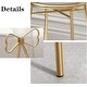 Cute Butterfly Stool Ottoman Bench with Metal Legs, Gold Dining Chair ...