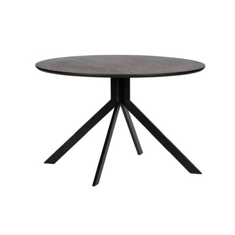 Woood Bruno Black Round Dining Table - Overstock - 35555491