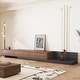 Extendable 118" Modern TV Stand with 3 Spacious Drawers, Adjustable ...