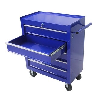 5 Lockable Drawers Tool Cart on Wheels Tool Chests for Warehouse - Bed ...