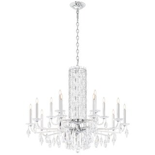 Sarella 15 Light Chandelier in White with Crystal Heritage Crystal ...