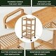 4-Tier Bamboo Mobile Kitchen Serving Trolley Cart with Storage Shelf ...