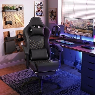 High Back Video Game Chair Ergonomic Computer Chair w/Rocking Function ...