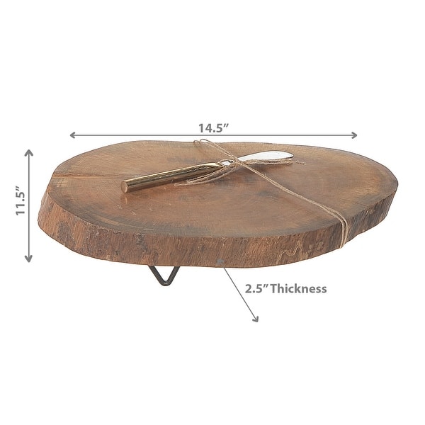 Mango Wood Log Board With Spreader Brass - Bed Bath & Beyond - 40138865
