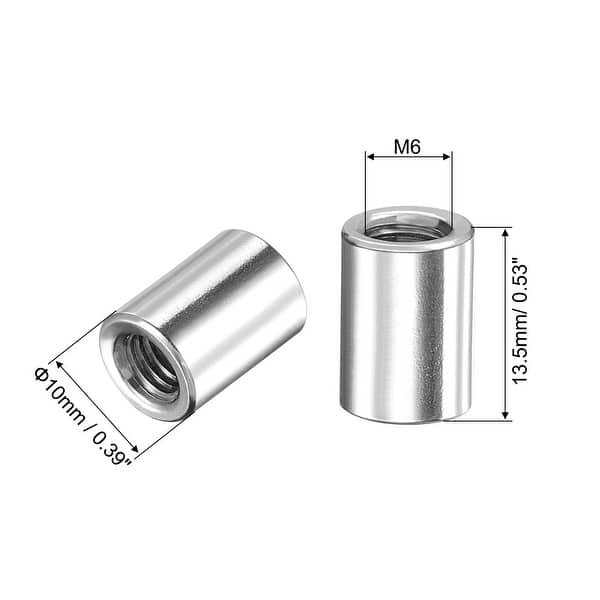 Weld On Bung Nut Threaded 201 Stainless Steel Insert - Silver Tone ...