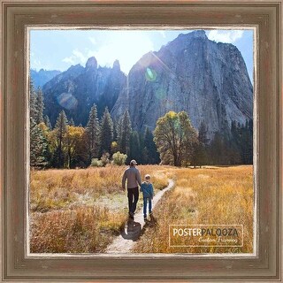 20x20 Contemporary Contrast Grey Complete Wood Square Picture Frame ...