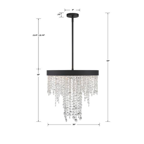 Crystorama Lighting Group Windham 5 Light 20" Wide Crystal Chandelier ...
