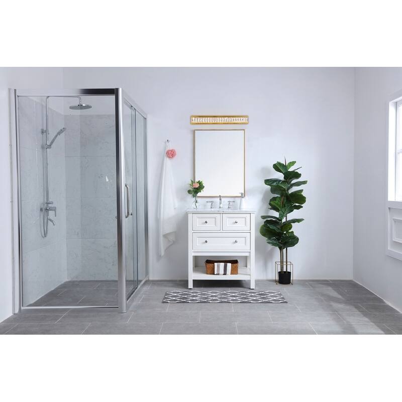 Madelyn Integrated LED Wall Sconce in Gold - Bed Bath & Beyond - 30105765