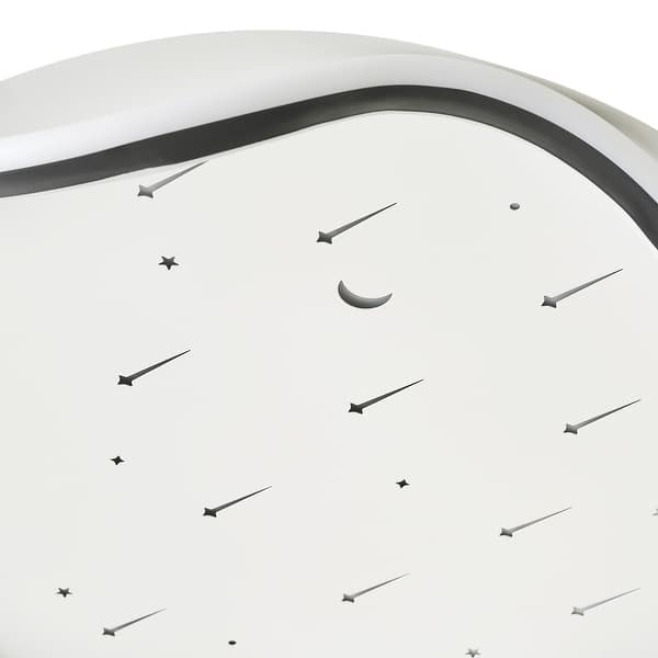 Modern Wavy line LED Ceiling Light with Moons and Stars Hollow-Carved ...