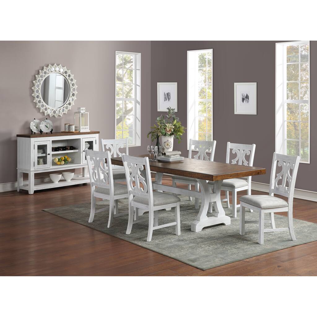 Rectangular Dining Table with 18-inch Leaf - Overstock - 33775987