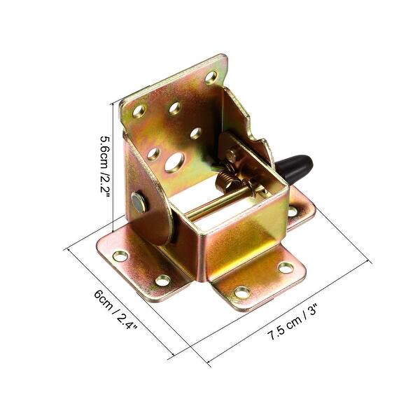 Folding Hinge Metal Self-Locking Frame Extension Rack Bracket w Screws ...