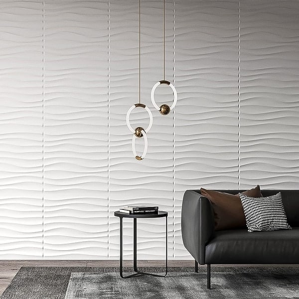 Art3d 3D Wall Panels PVC Wave Design (32 Sq.Ft) - Bed Bath & Beyond ...