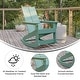 Modern 2-Slat Adirondack Poly Resin Rocking Chair for Indoor/Outdoor ...