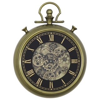 Simple Pocket Watch Gear Clock with Open Moving Gears - Bed Bath ...