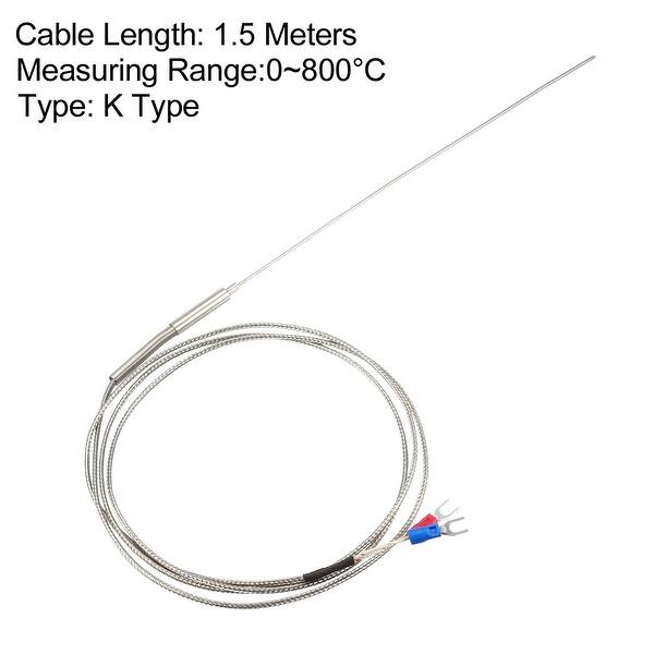 K Type Temperature Sensor Probe 1.5M Cable 1mm x 200mm Thermocouple - 1 ...